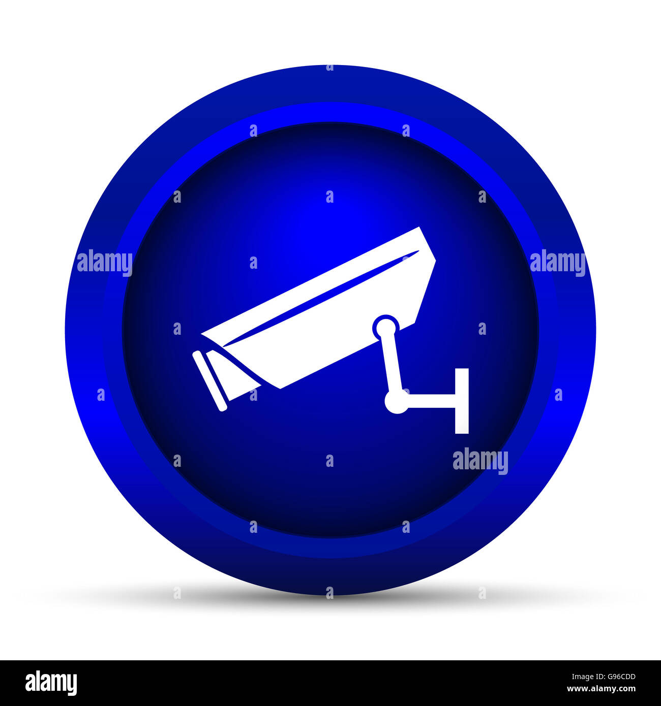 Surveillance camera icon. Internet button on white background Stock ...
