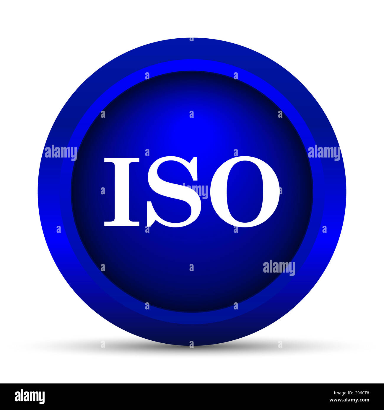 ISO icon. Internet button on white background Stock Photo - Alamy