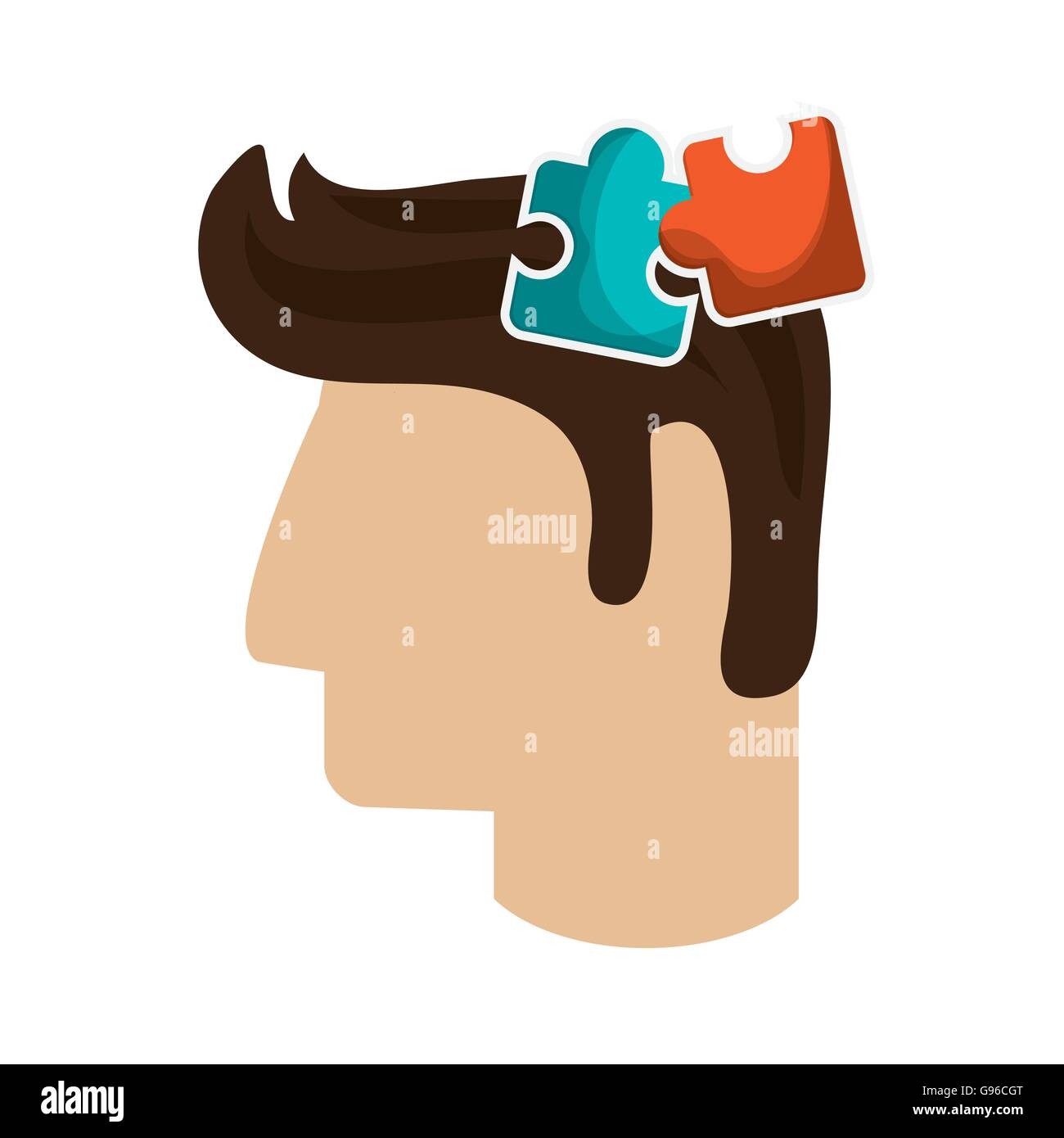 Human head icon. Thinking design. Vector graphic Stock Vector Image ...