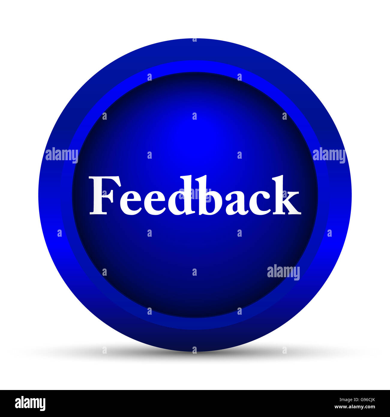 Feedback icon. Internet button on white background Stock Photo - Alamy