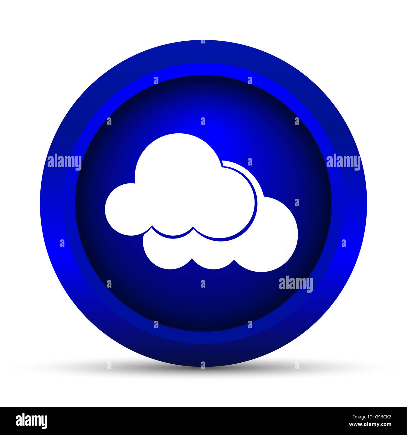 Clouds icon. Internet button on white background Stock Photo - Alamy