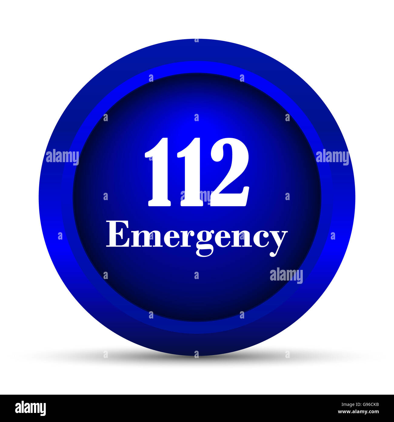 112 Emergency icon. Internet button on white background Stock Photo - Alamy