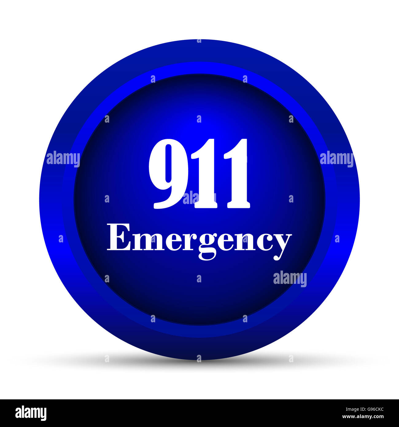911 Emergency icon. Internet button on white background Stock Photo - Alamy