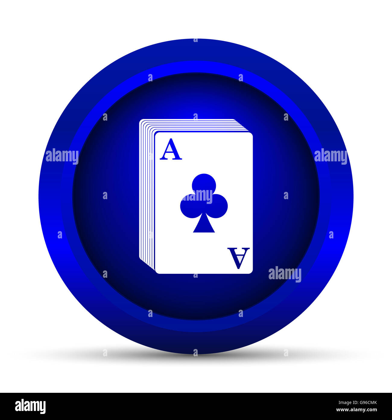 Deck of cards icon. Internet button on white background Stock Photo - Alamy