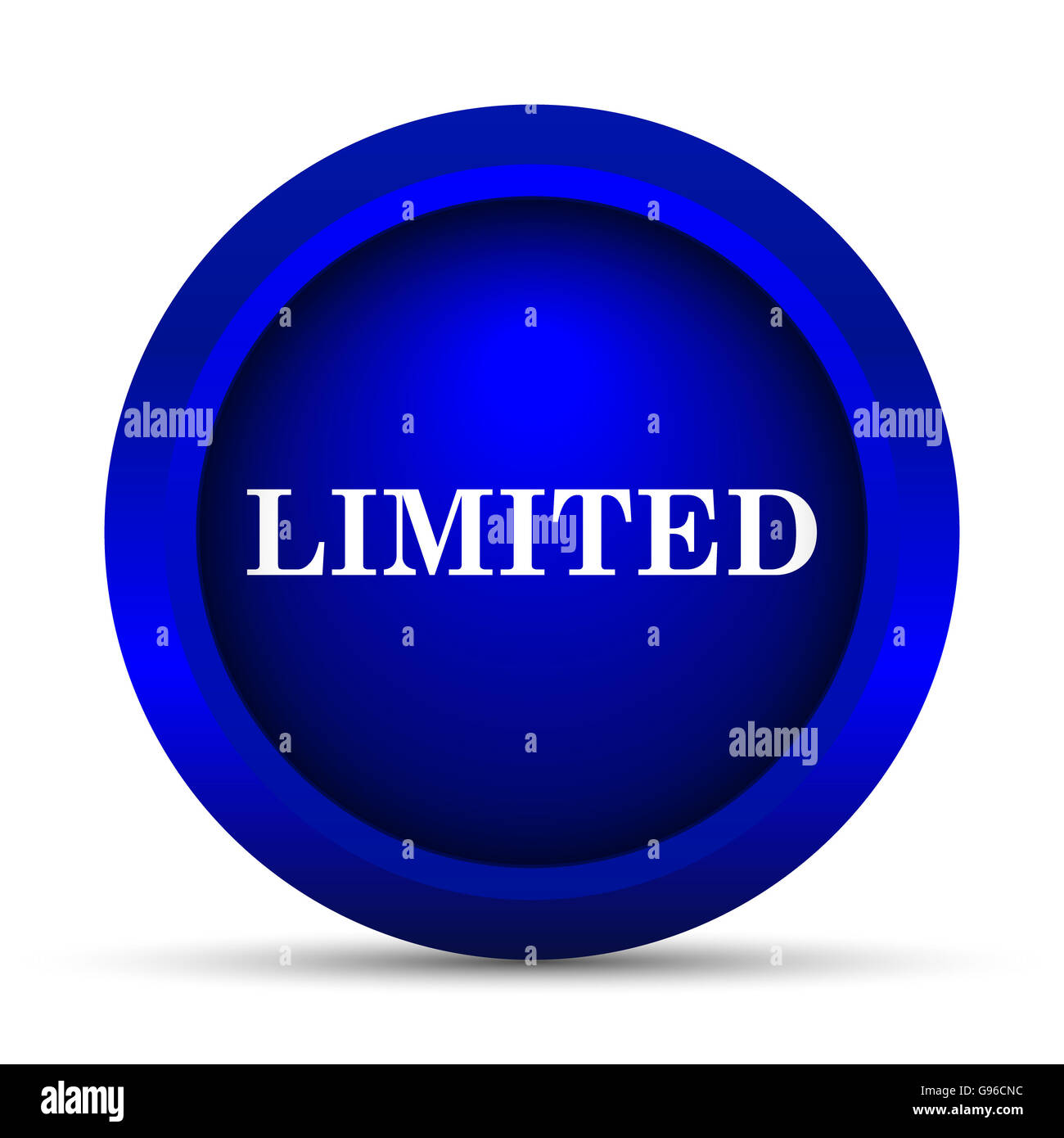 Limited icon. Internet button on white background Stock Photo - Alamy
