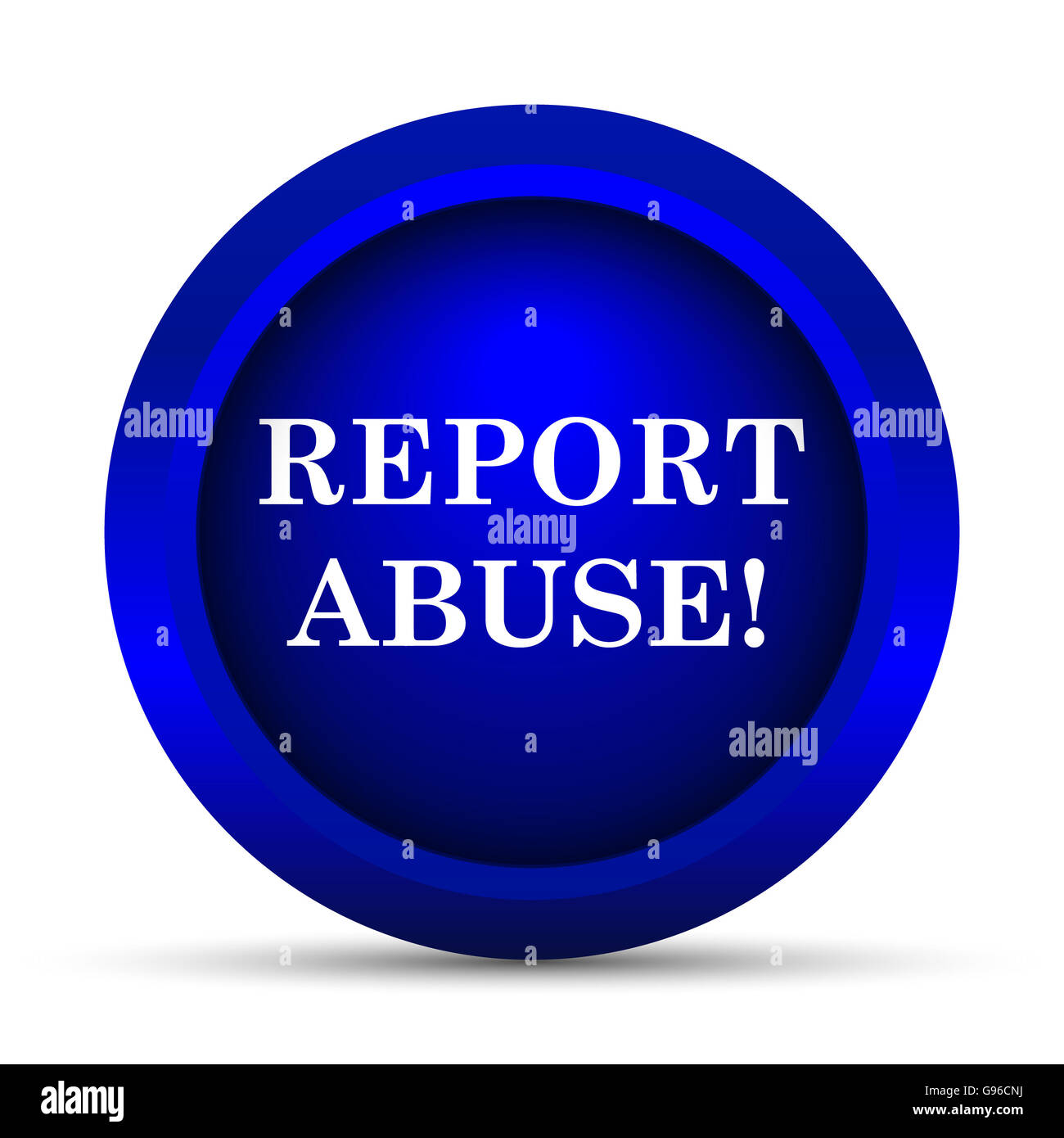 Report abuse icon. Internet button on white background Stock Photo - Alamy