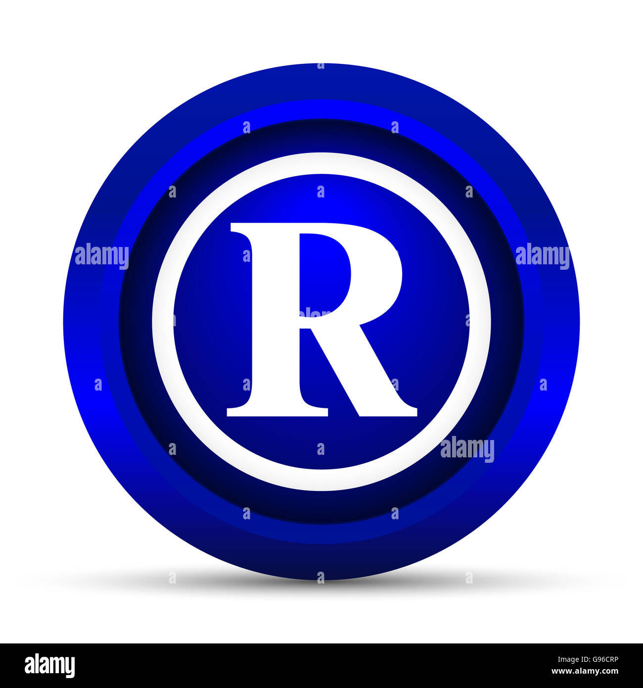 Registered mark icon blue hi-res stock photography and images - Alamy