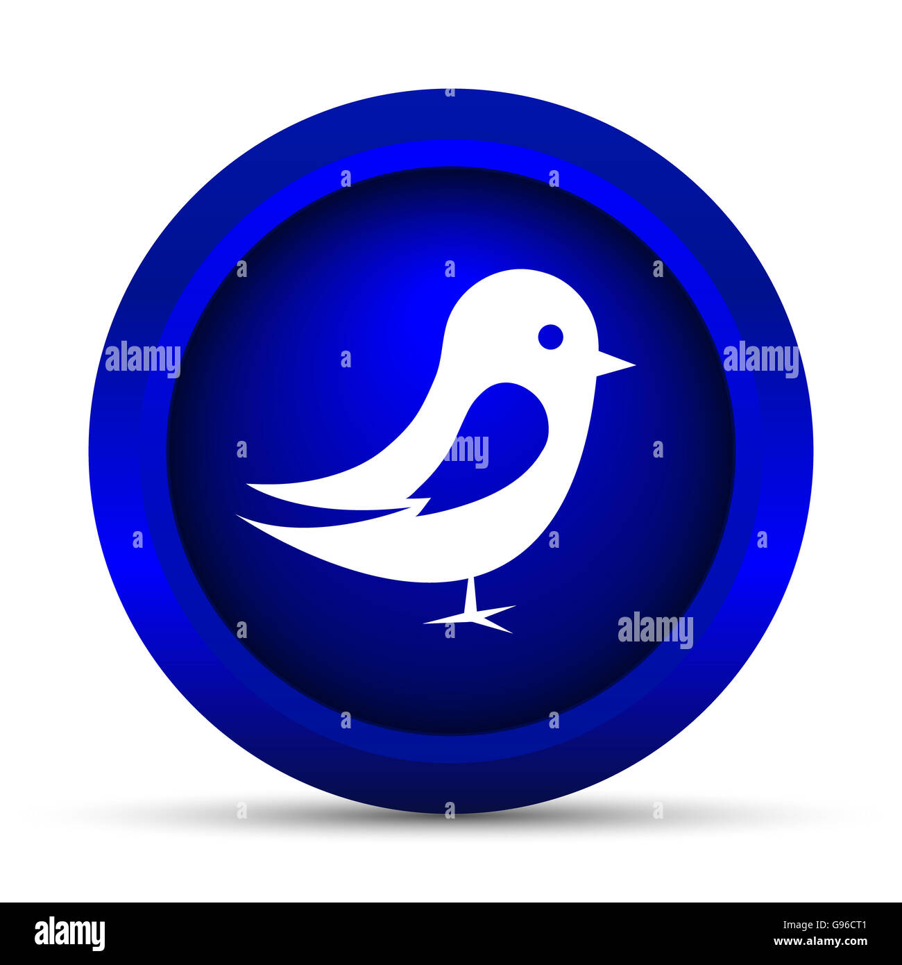 Bird icon. Internet button on white background Stock Photo - Alamy