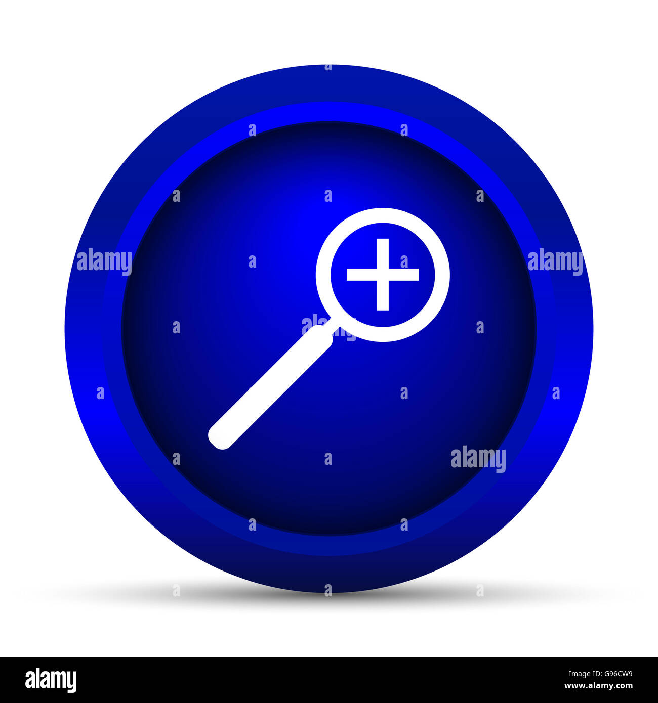 Zoom in icon. Internet button on white background Stock Photo - Alamy