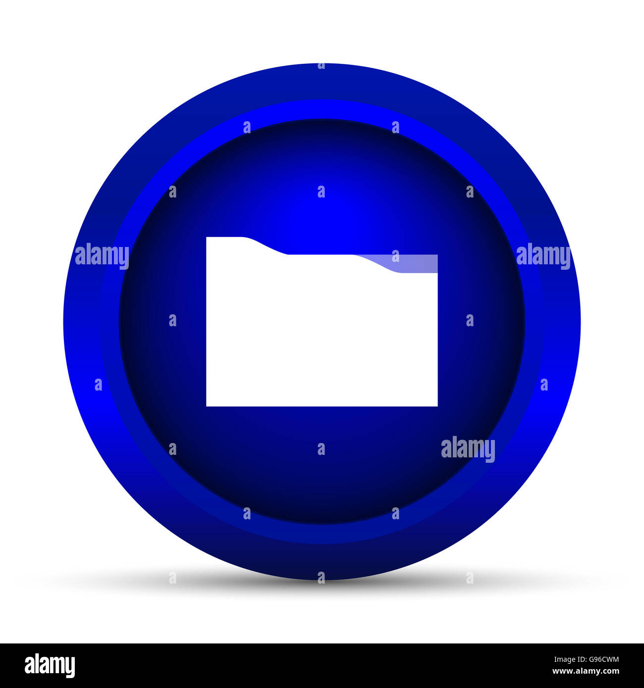 Folder icon. Internet button on white background Stock Photo - Alamy