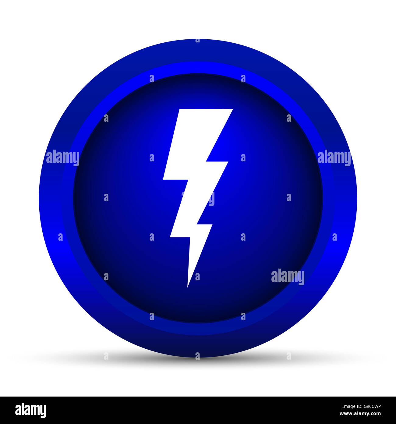 Lightning icon. Internet button on white background Stock Photo - Alamy