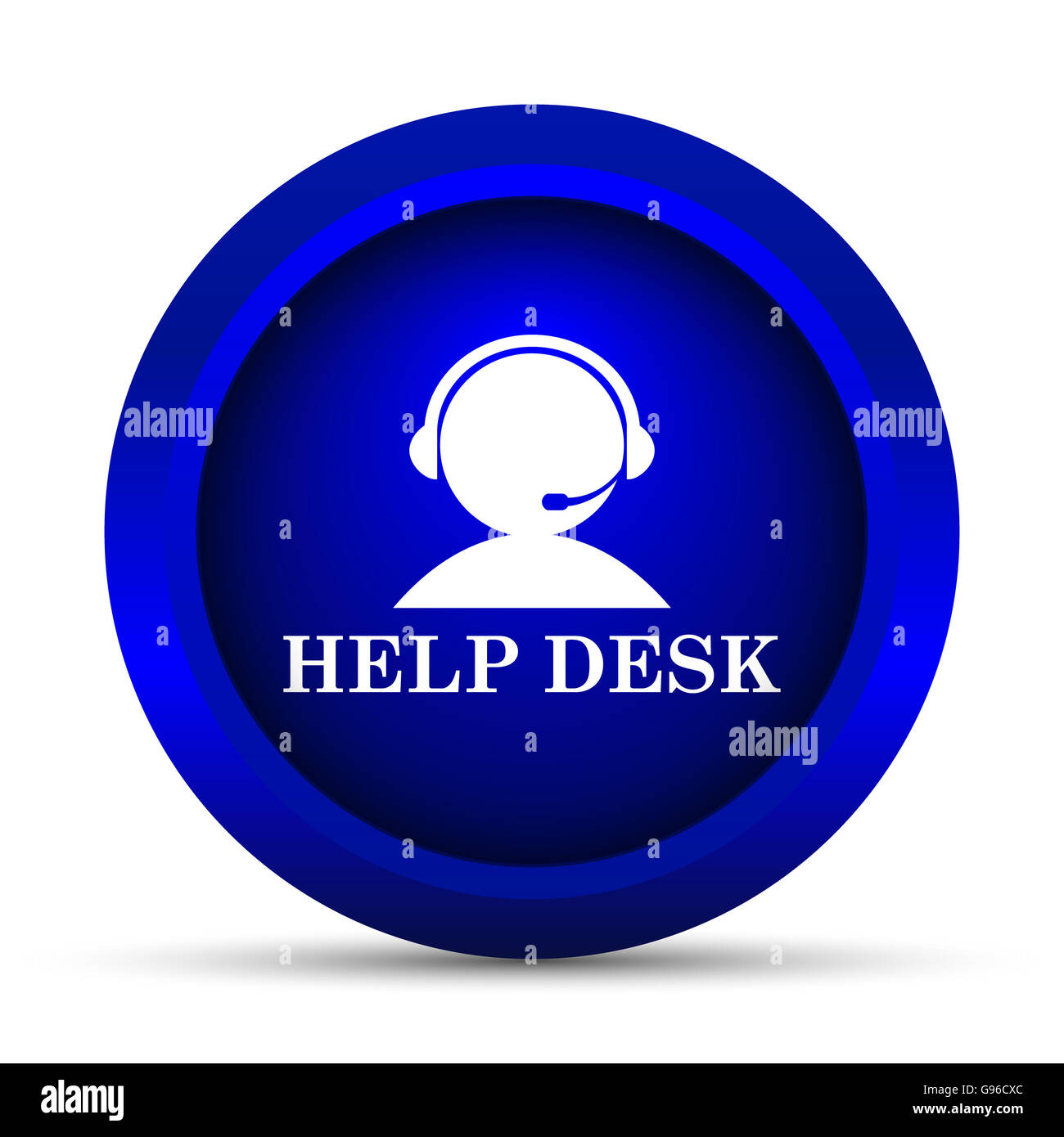 Helpdesk icon. Internet button on white background Stock Photo - Alamy