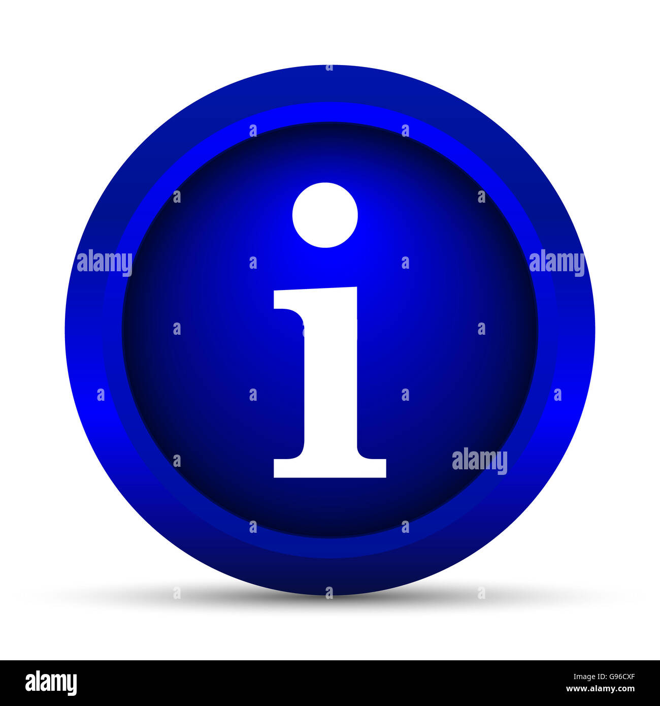 Info icon. Internet button on white background Stock Photo - Alamy