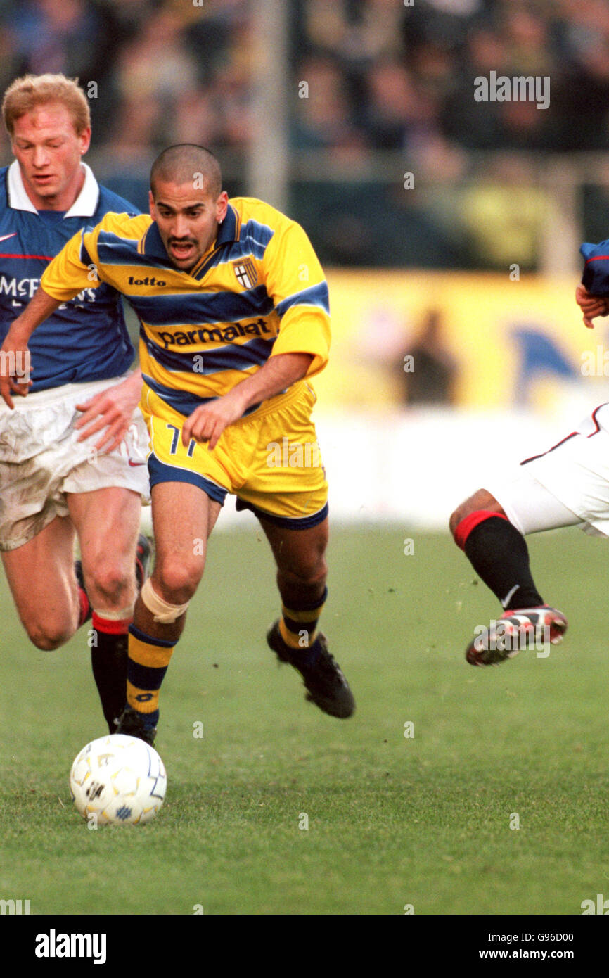 Soccer uefa cup third round second leg parma v rangers hi-res stock ...