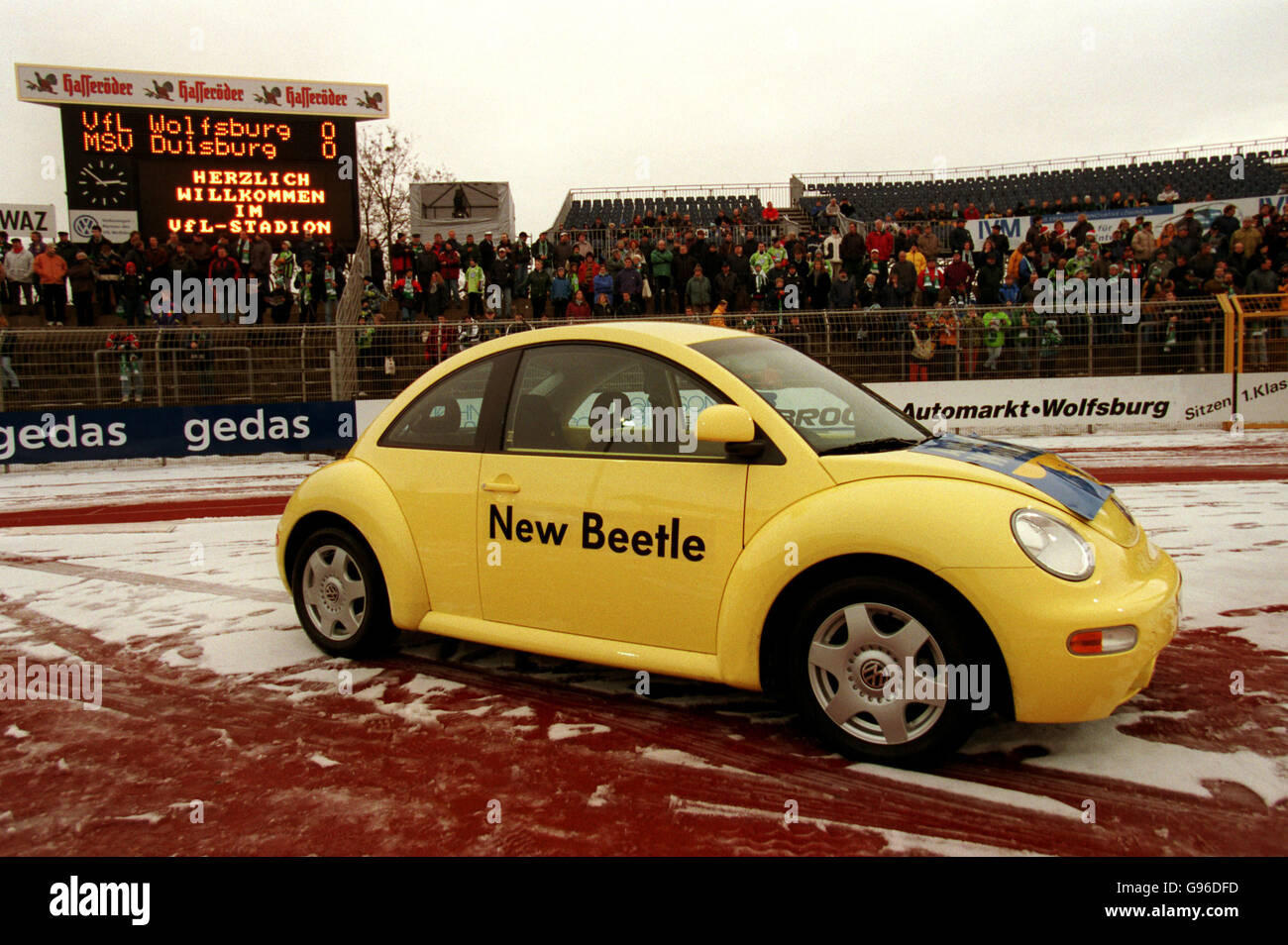 The new Volkswagen Beetle at the VfL Stadion, home of VfL Wolfsburg ...