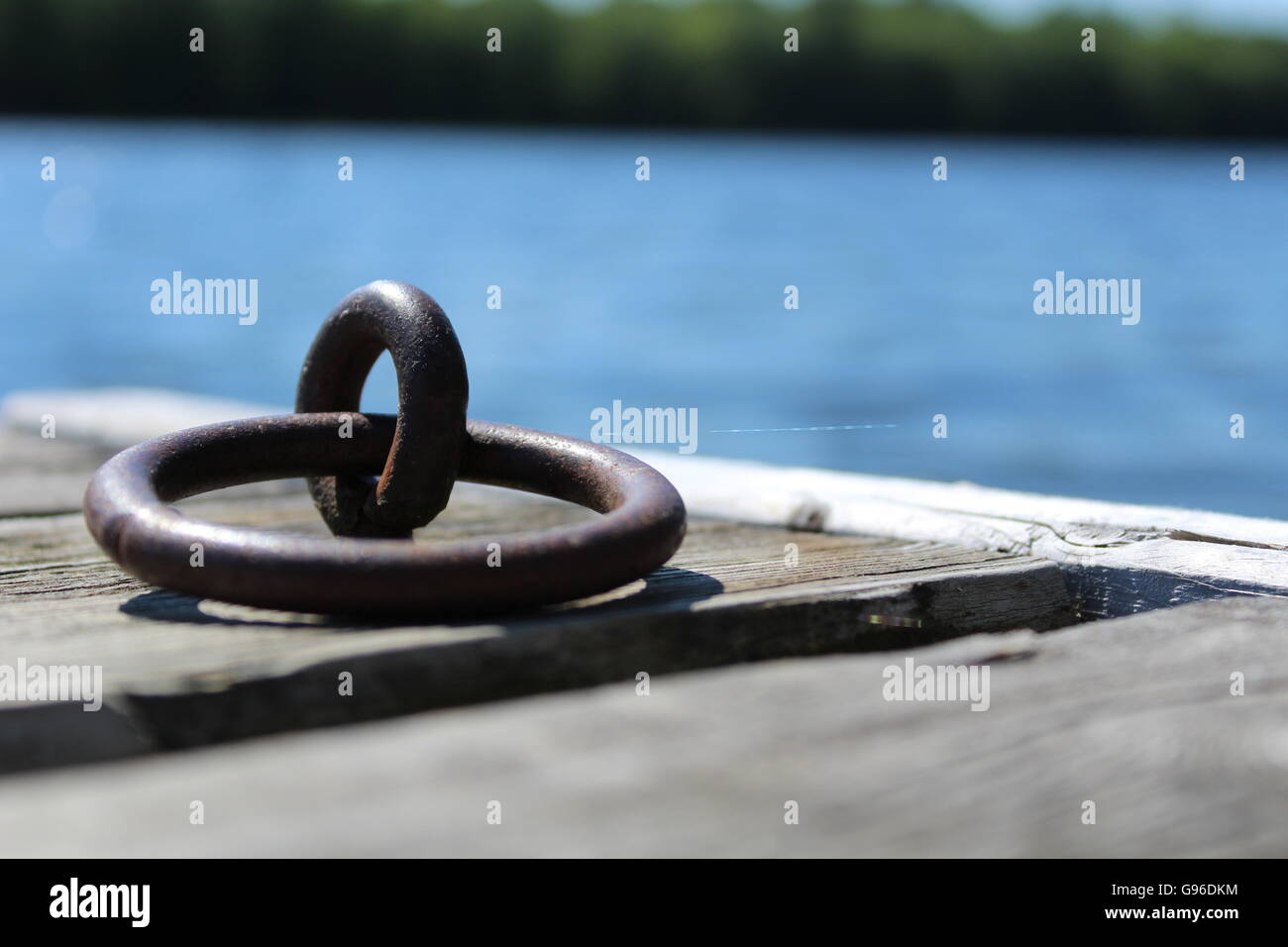 Rusty dock ring Stock Photo - Alamy