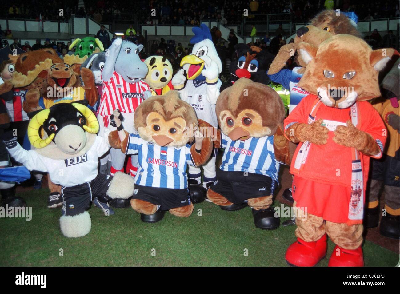 Mascots from several Premiership and Nationwide League teams get ...
