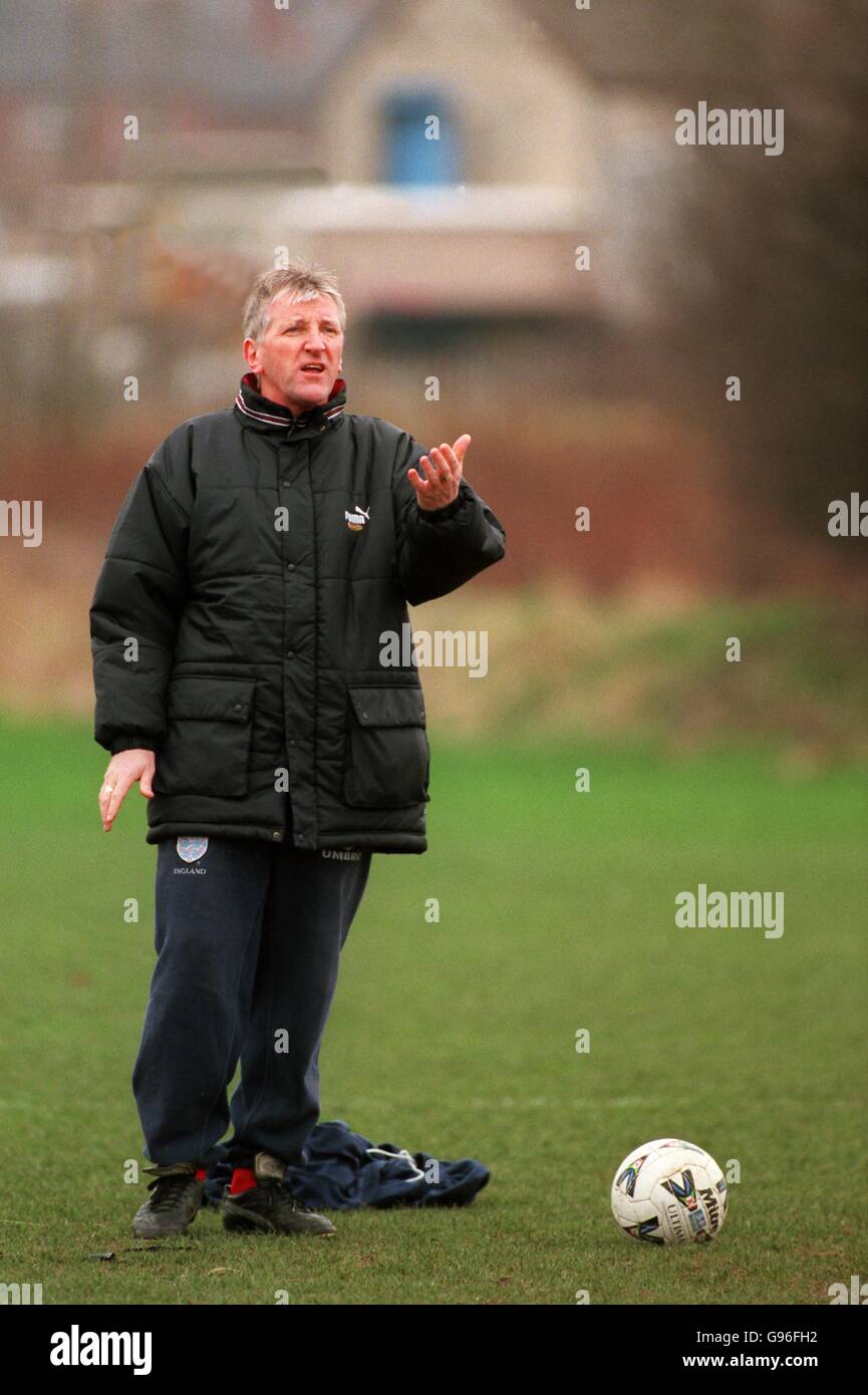 Rotherham united manager ronnie moore during training hi-res stock ...
