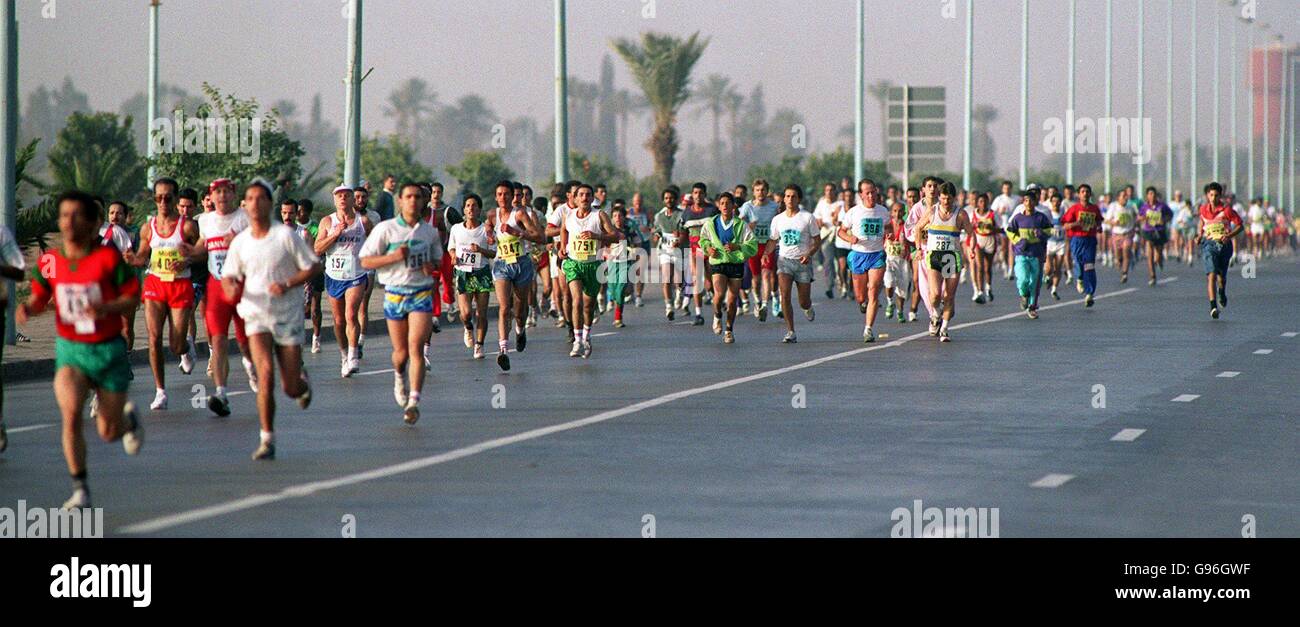 MARATHON. THE MARRAKESH MARATHON, MOROCCO Stock Photo - Alamy