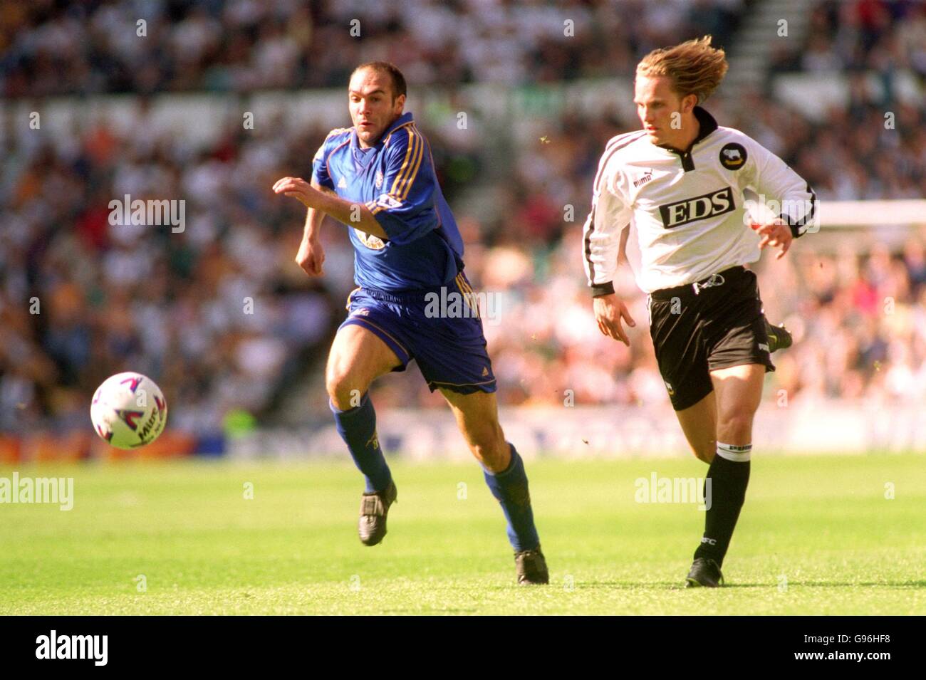 Mikkel Beck of Derby County (right) and Newcastle United's Laurent ...