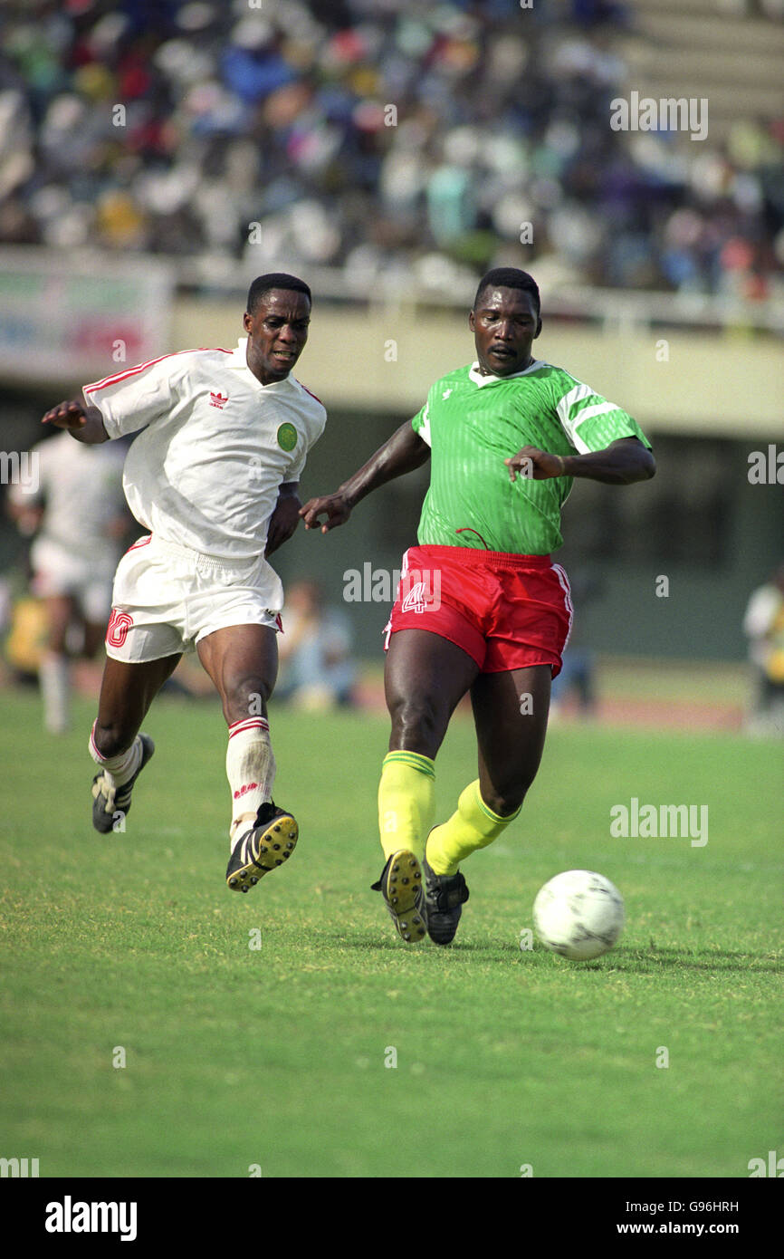 Zaires mbala balenga gets ready to tackle cameroons benjamin massing hi ...