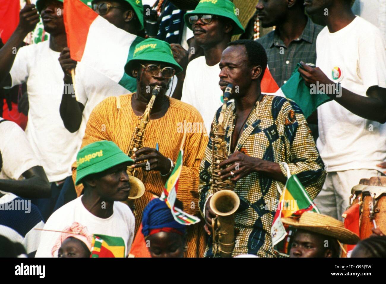 INTERNATIONAL SOCCER. CONTACT SHEET 3. FANS AT THE AFRICAN NATIONS CUP ...