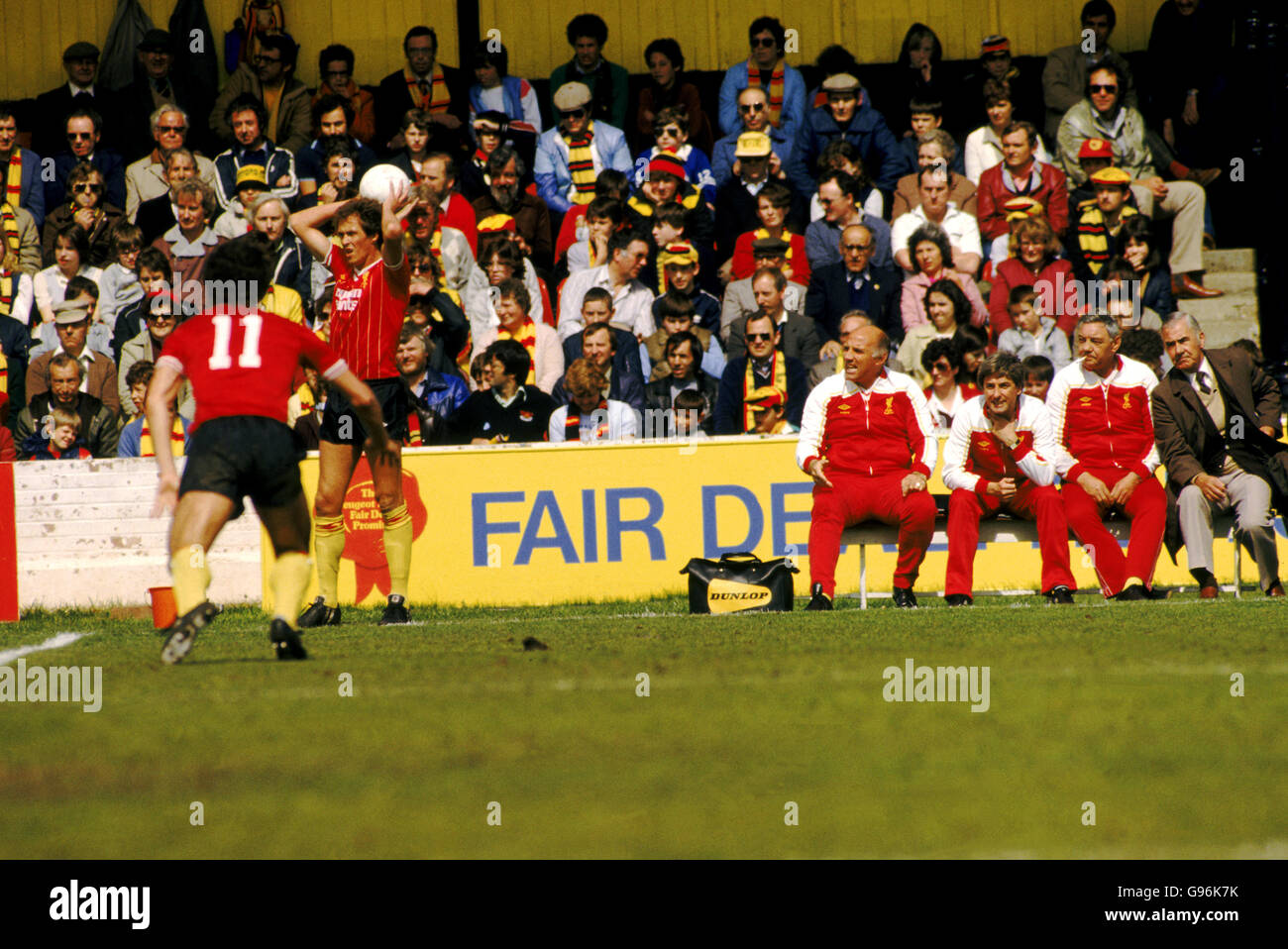 Liverpools management team left right ronnie moran hi-res stock ...
