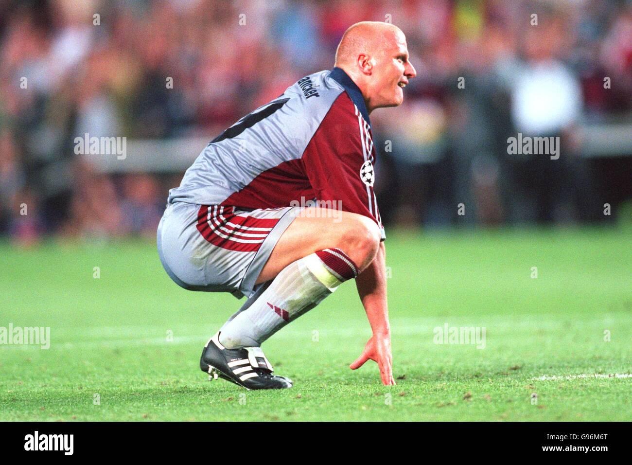 Carsten Jancker of Bayern Munich can't believe it after his side ...