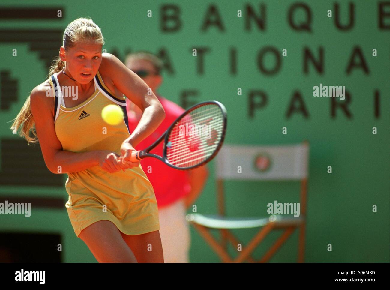 Anna kournikova returns backhand patty schnyder hi-res stock ...