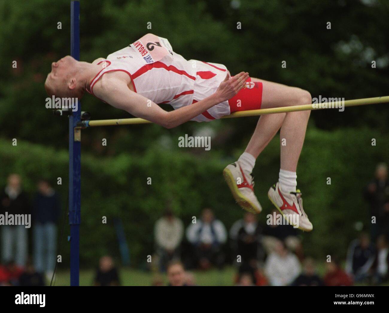 Daniel Graham takes part in the mens high jump competition Stock Photo ...