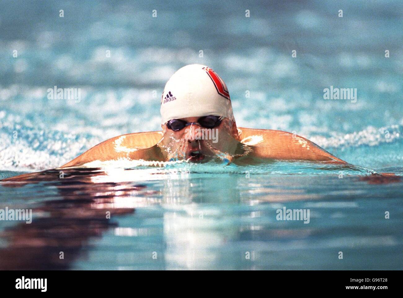 Swimmer Adam Whitehead in action and going on to win the men's 200m ...
