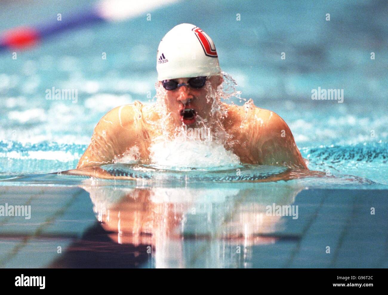 Swimmer Adam Whitehead in action and going on to win the men's 200m ...