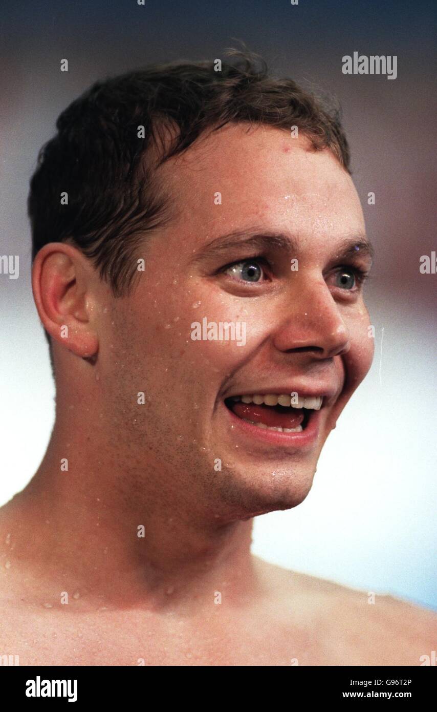 Swimmer james hickman who competed in mens butterfly backstroke hi-res ...