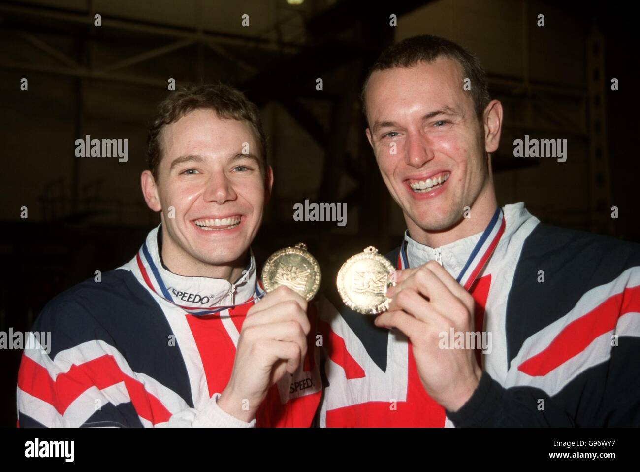 Great Britain's James Hickman (left) and Mark Foster (right) celebrate ...