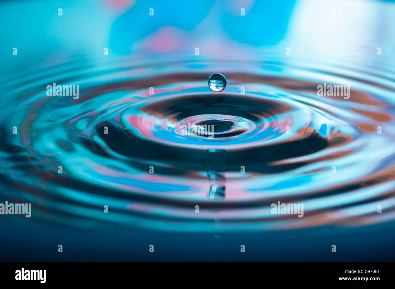 Water drop falling pool liquid hi-res stock photography and images - Alamy