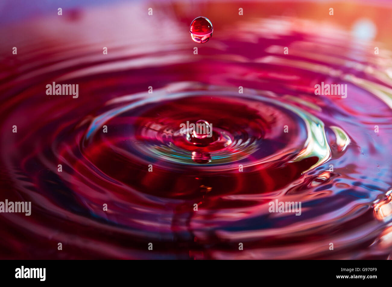 Water drop falling pool liquid hi-res stock photography and images - Alamy