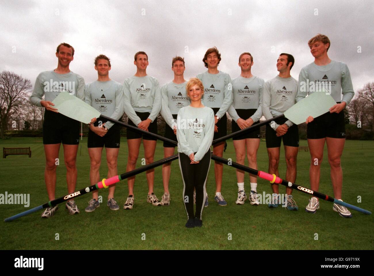 Cambridge university blue boat crew 1999 (L/R) Tim Wooge, Graham Smith ...