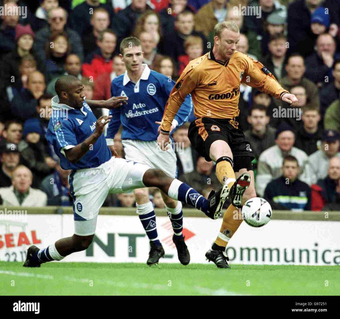 Wolverhampton Wanderers' Neil Emblem and Birmingham City's Michael ...