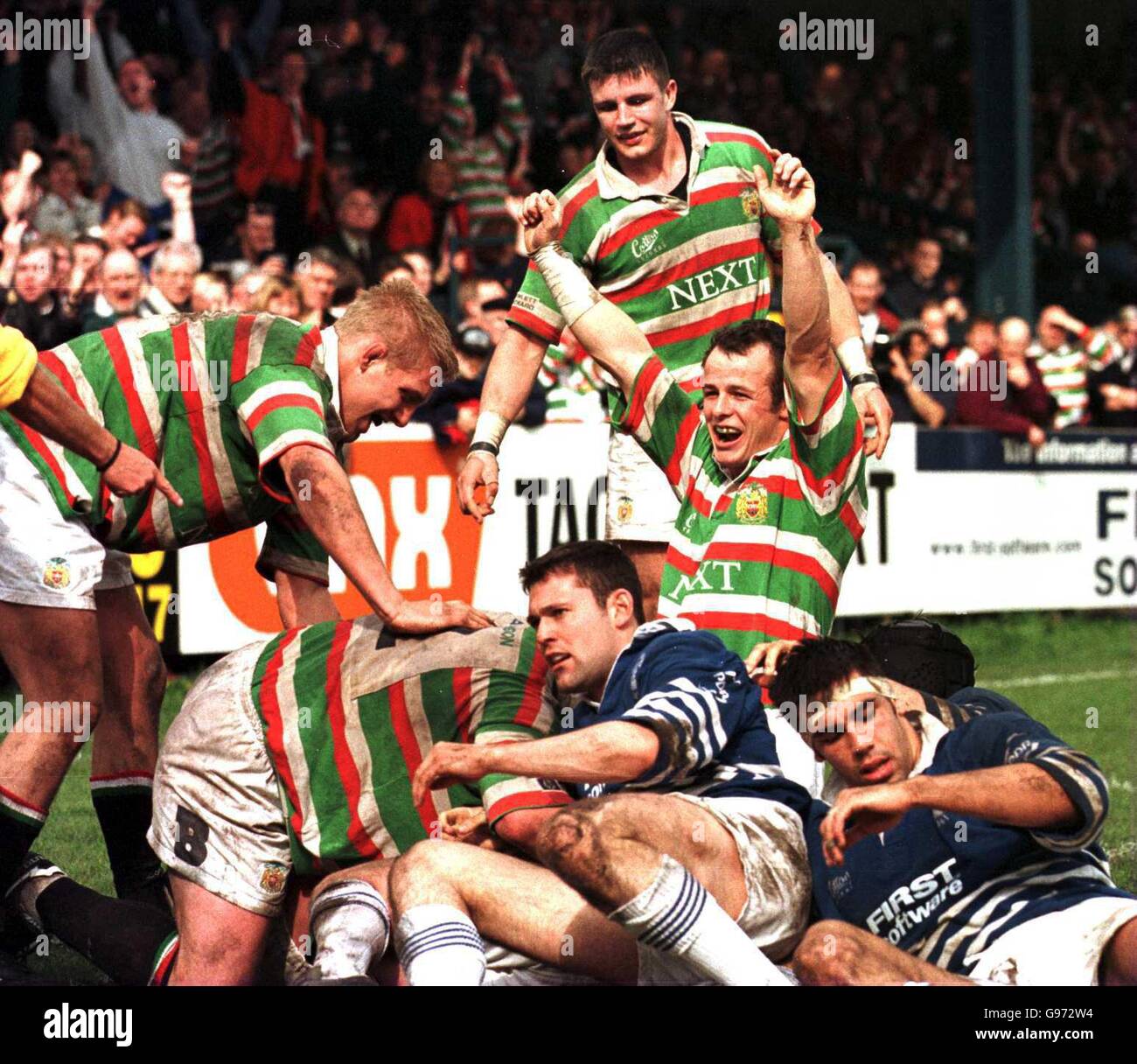 Rugby Union - Allied Dunbar Premiership - Sale v Leicester Stock Photo ...