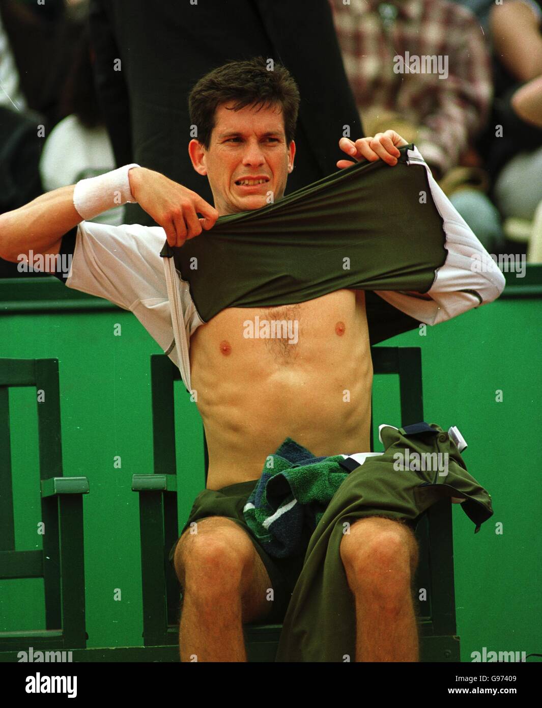 Tennis - French Open - First Round. Tim Henman reveals his muscular ...