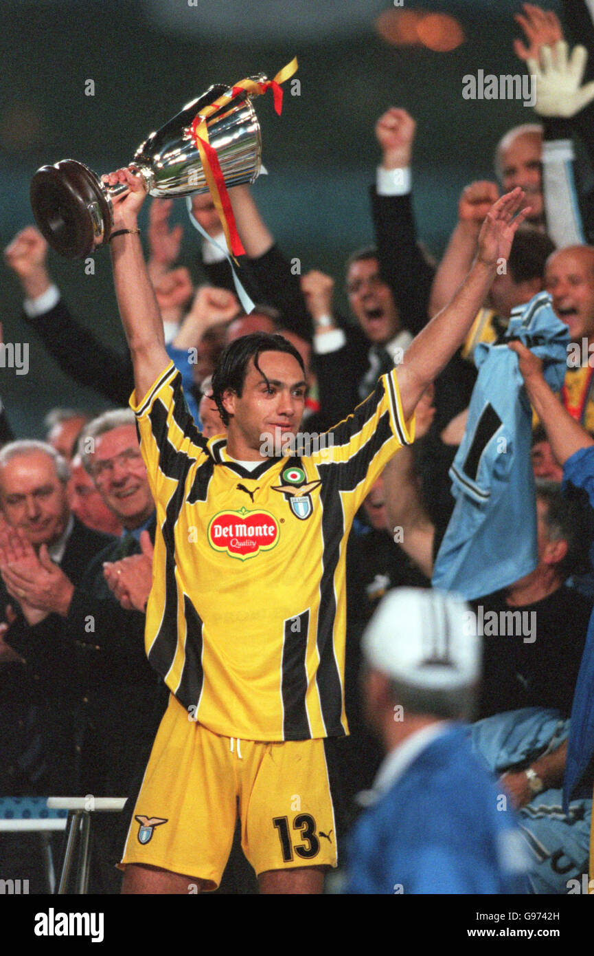 Lazio captain alessandro nesta lifts the trophy hi-res stock ...