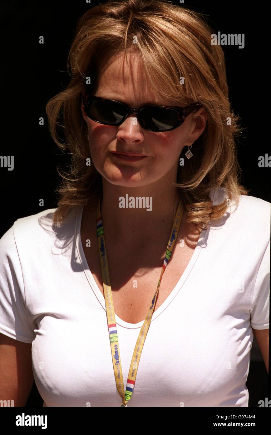 Formula One Motor Racing - French Grand Prix - Practice. A girl in the ...