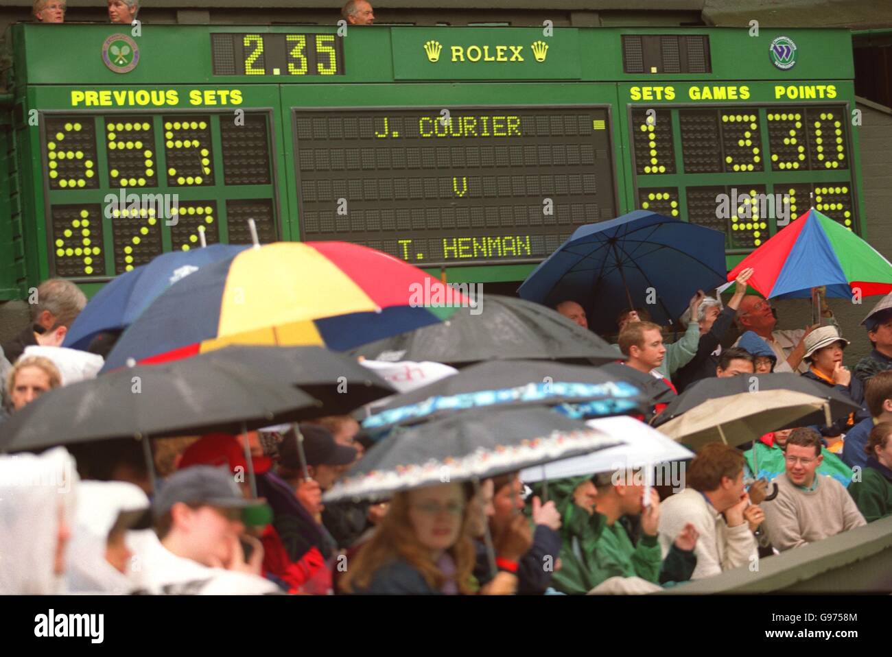 Wimbledon tennis score board hi-res stock photography and images - Alamy