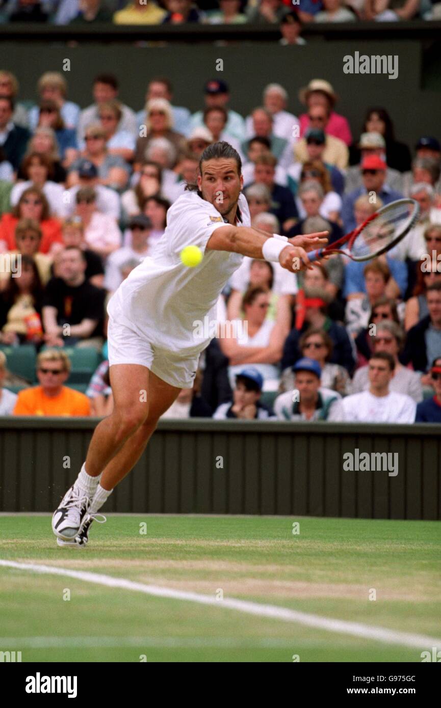 Tennis - Wimbledon. mens singles-Boris Becker v Patrick Rafter. Pat ...