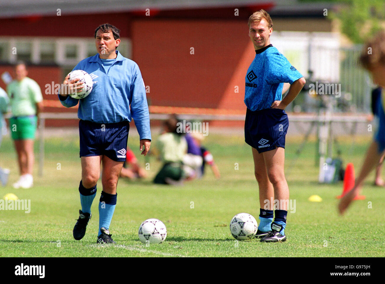 England manager graham taylor left and david platt right hi-res stock ...