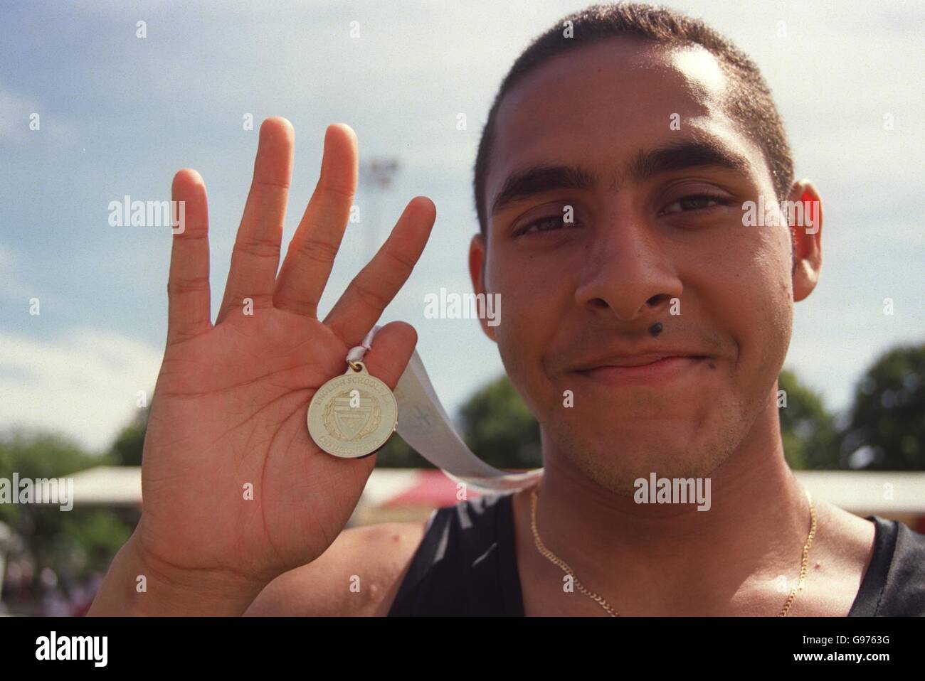 Austin Ferns, 18, from Wimbledon, London, with his gold medal for the ...