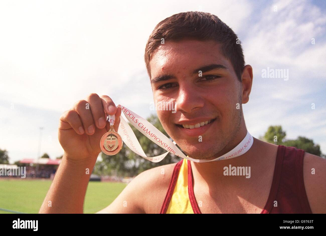 Steven Marlow, 14, from Hendon, Middlesex, with his gold medal for the ...