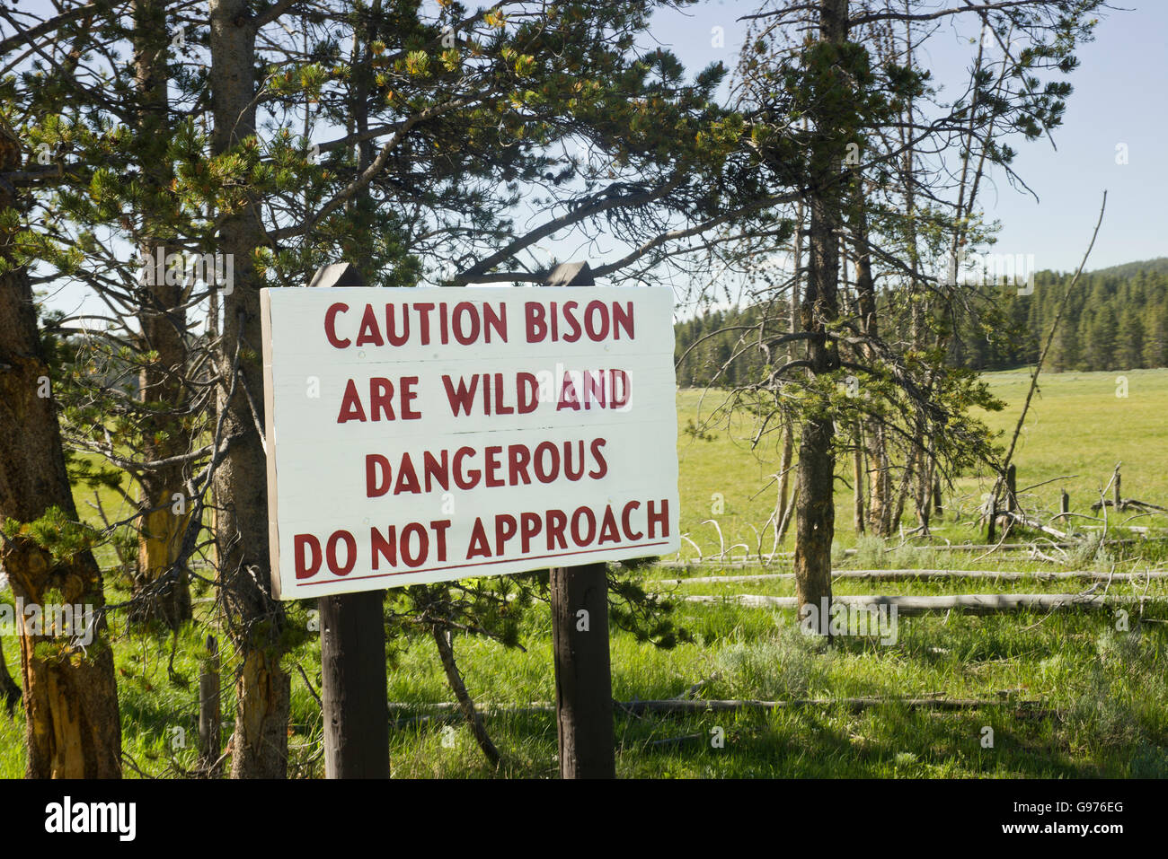 Buffalo warning sign hi-res stock photography and images - Alamy