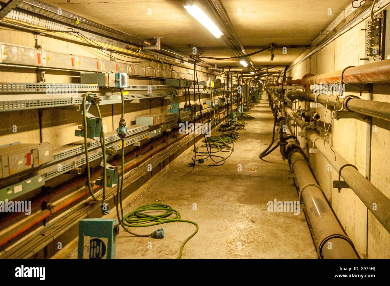 Service tunnels underneath the NEC in Birmingham Stock Photo - Alamy
