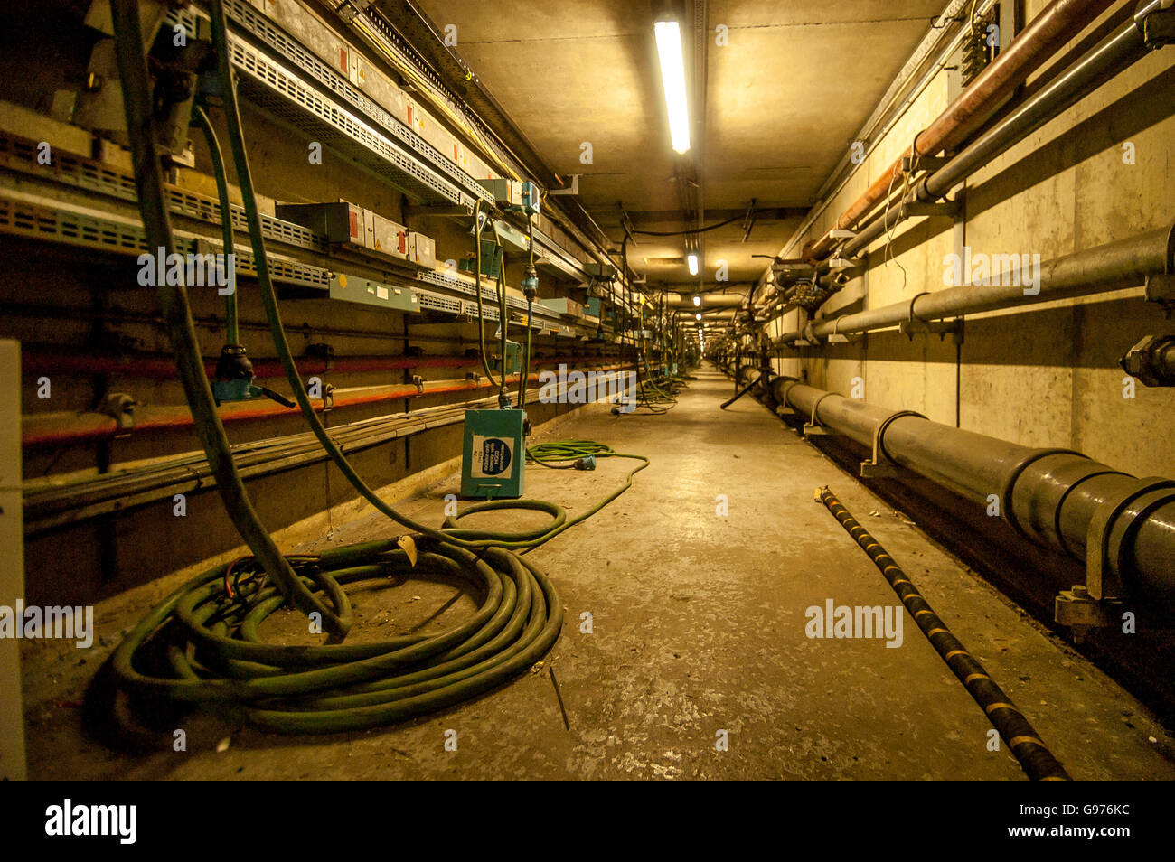 Service tunnels underneath the NEC in Birmingham Stock Photo - Alamy